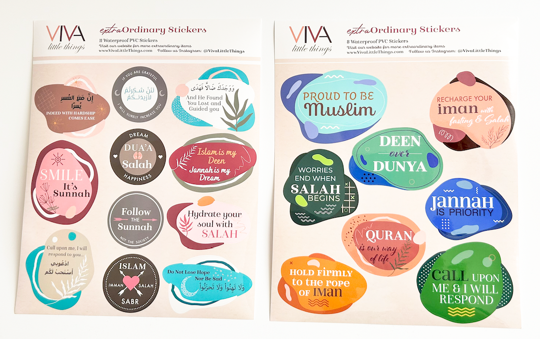Islamic Waterproof PVC Stickers - 20 Stickers – Viva Little Things